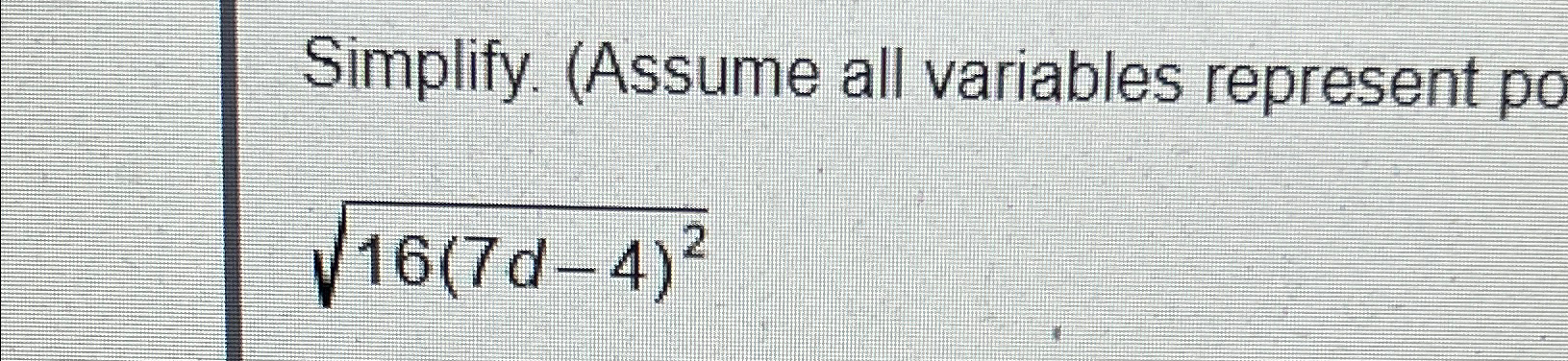 Solved Simplify. (Assume all variables represent | Chegg.com