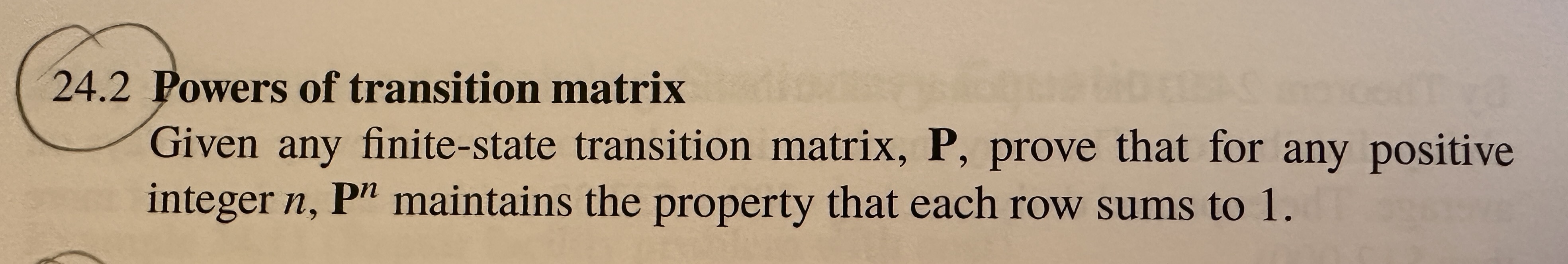 Solved 24.2 ﻿Powers of transition matrixGiven any | Chegg.com