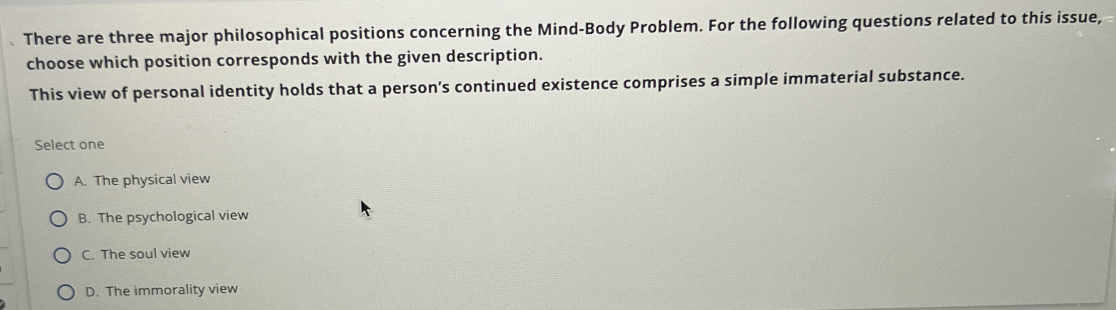 Solved There are three major philosophical positions | Chegg.com