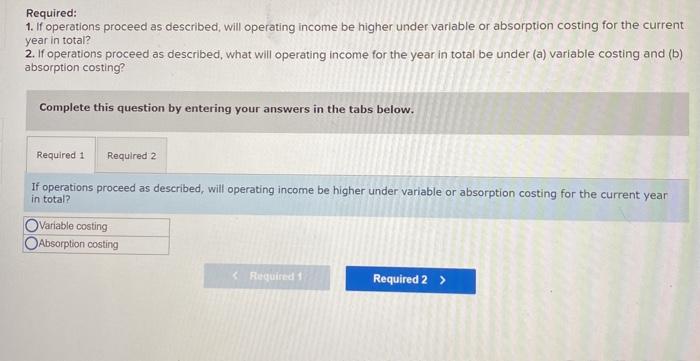 Solved Problem 8-36 Variable and Absorption Costing (LO 8-1, | Chegg.com Solved Problem 8-36 Variable and Absorption Costing (LO 8-1, | Chegg.com