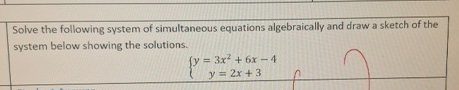 Solved Solve the following system of simultaneous equations | Chegg.com