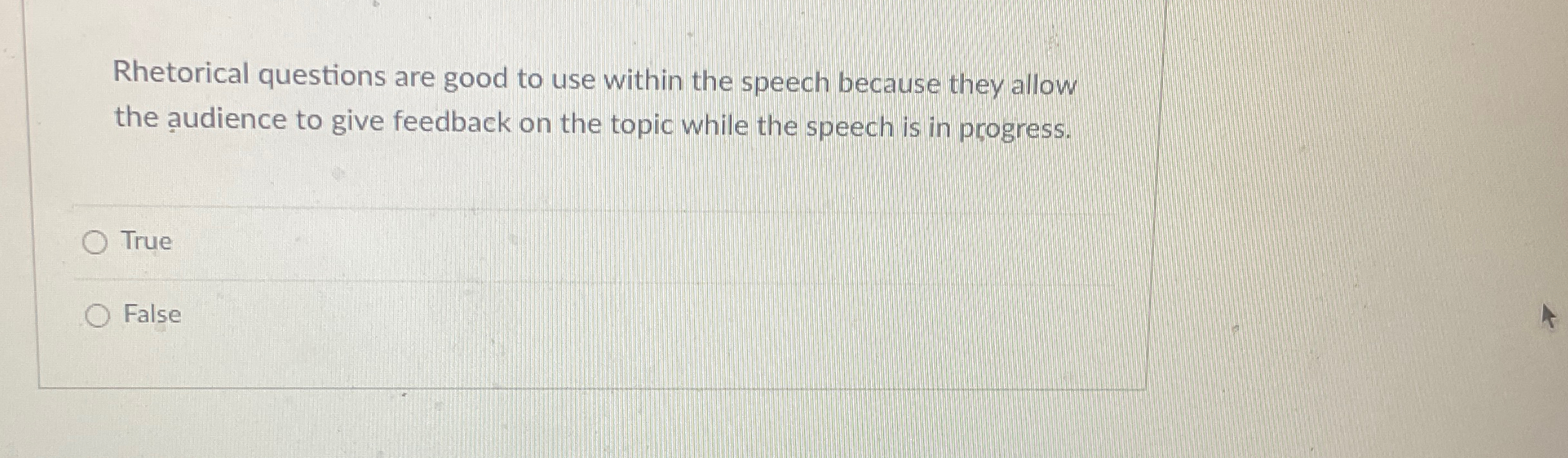 Solved Rhetorical questions are good to use within the | Chegg.com