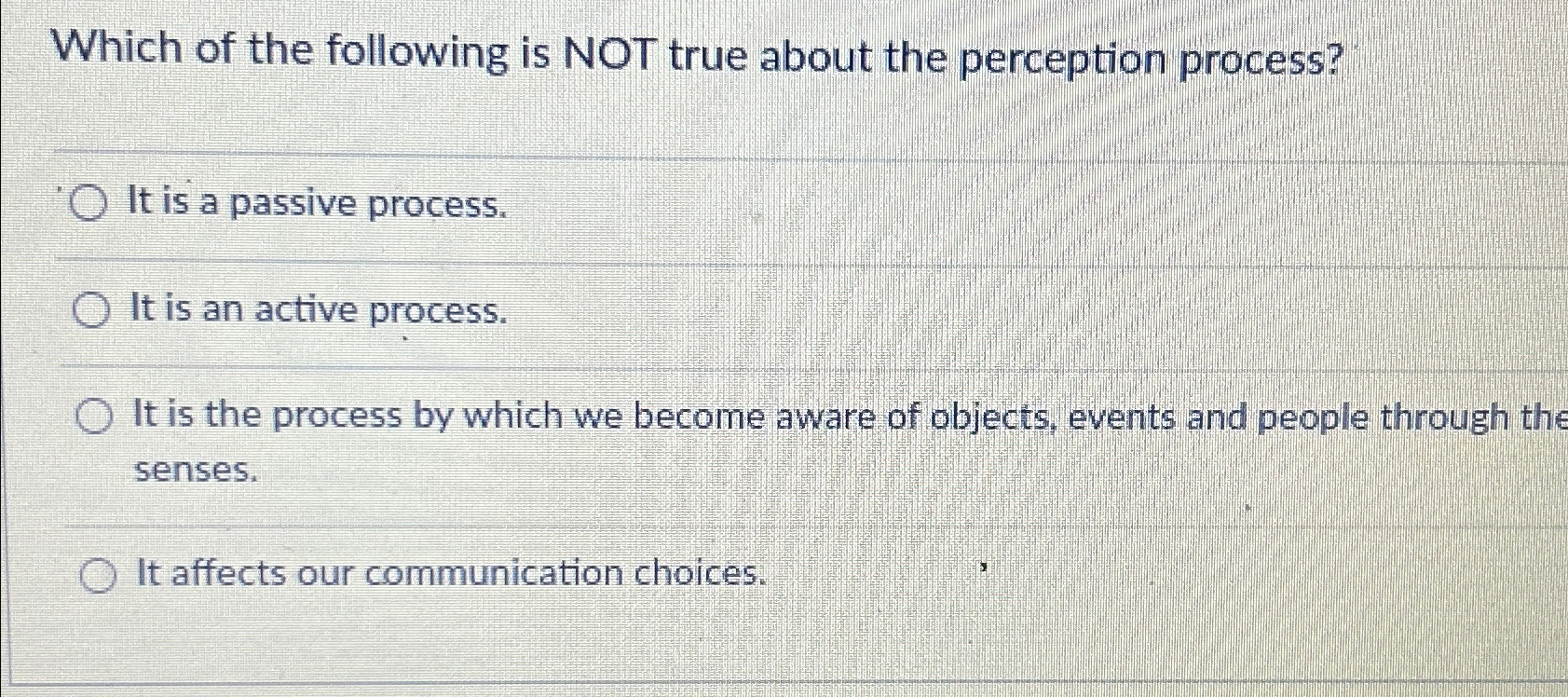 Solved Which of the following is NOT true about the | Chegg.com