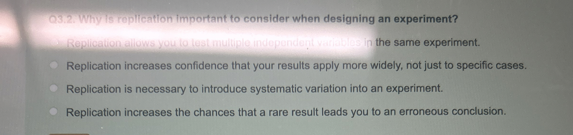 Solved Q3.2. ﻿Why is replication important to consider when | Chegg.com