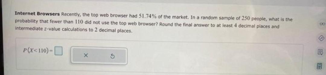 Solved Internet Browsers Recently, the top web browser had | Chegg.com