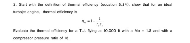 Solved 2. Start with the definition of thermal efficiency | Chegg.com