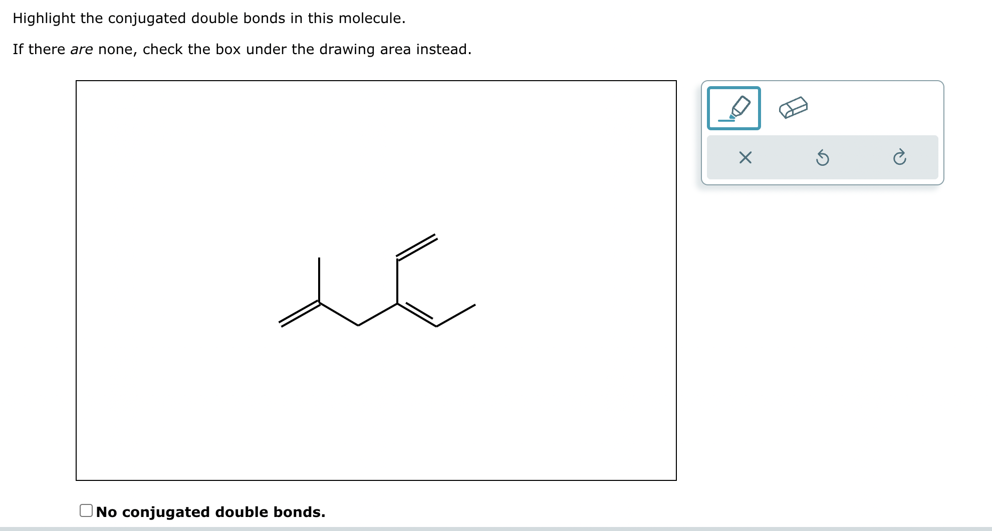 Solved Highlight the conjugated double bonds in this | Chegg.com