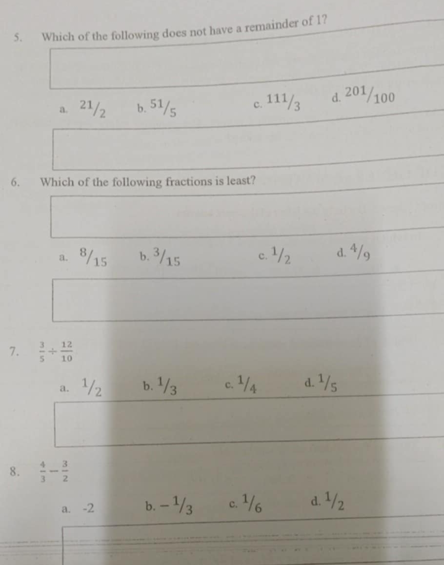 Solved Which of the following does not have a remainder of | Chegg.com