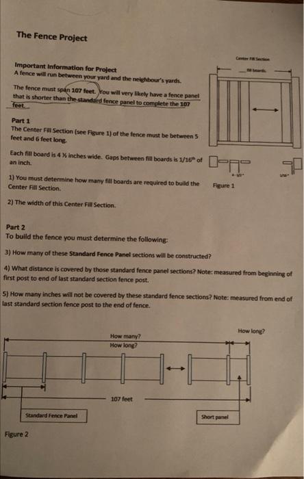 Center Fill Section. 2) The width of this Center Fill | Chegg.com