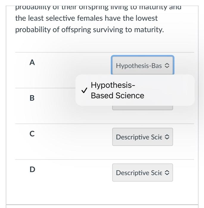 Solved Categorize each example below as either descriptive | Chegg.com