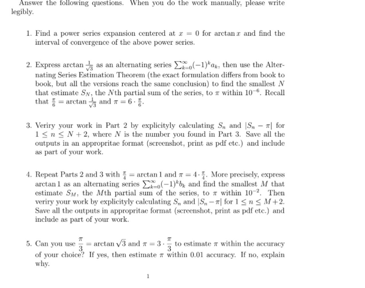 Solved Answer the following questions. When you do the work | Chegg.com