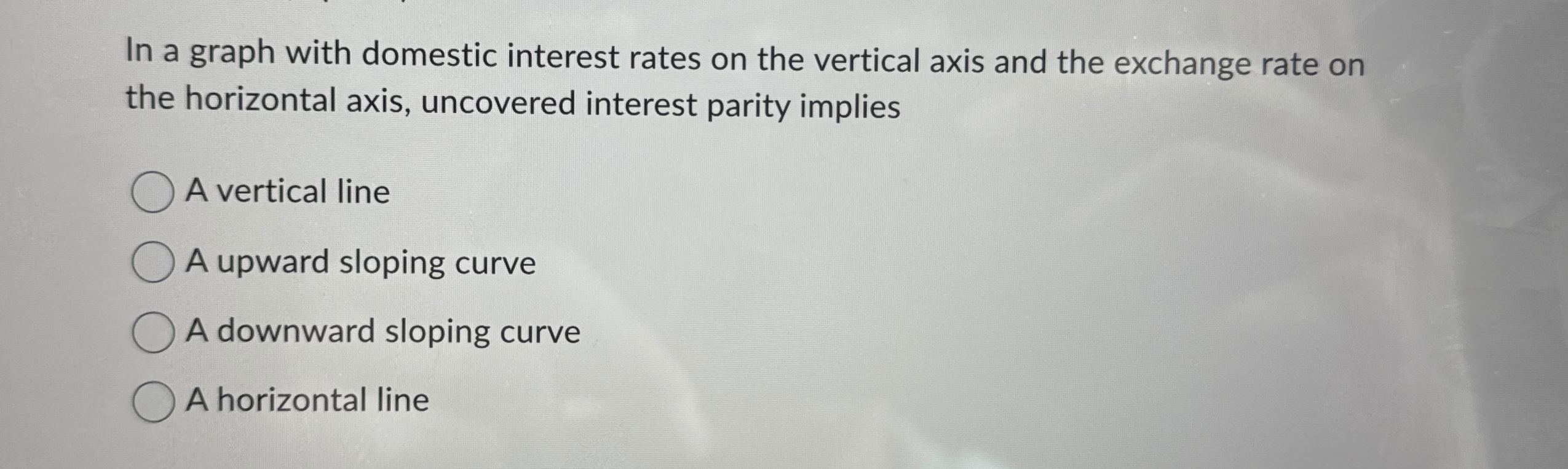 Solved In a graph with domestic interest rates on the | Chegg.com