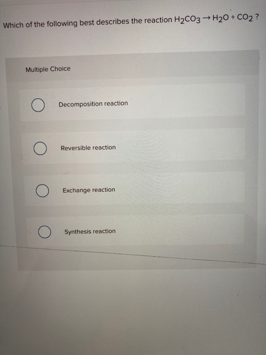 Solved Which of the following best describes the reaction | Chegg.com
