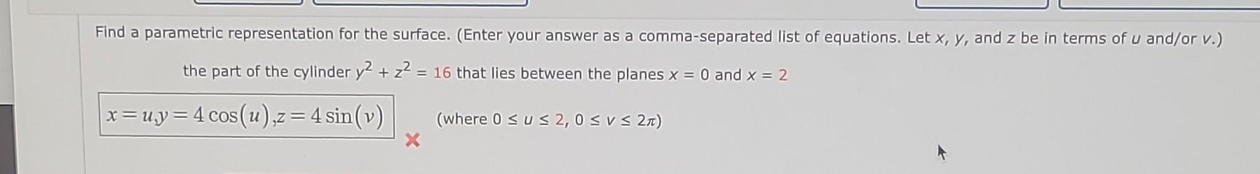 Solved Find a parametric representation for the surface. | Chegg.com
