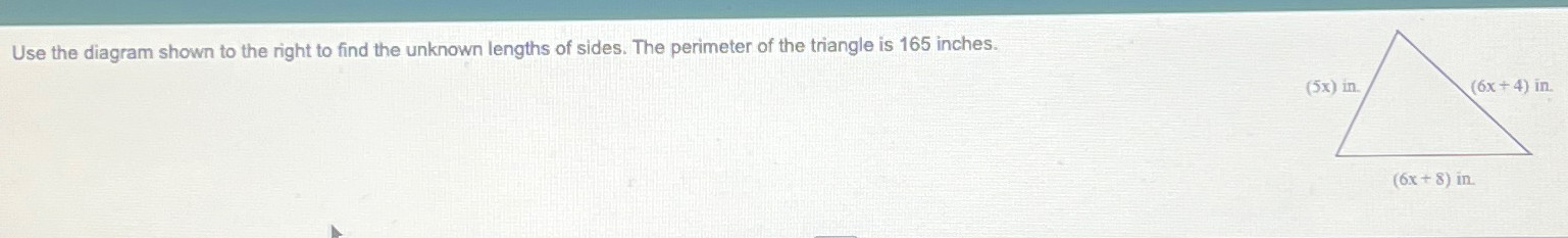 Solved Use the diagram shown to the right to find the | Chegg.com