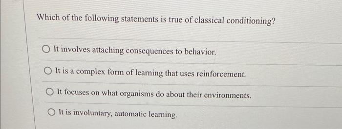Solved Which of the following statements is true of | Chegg.com