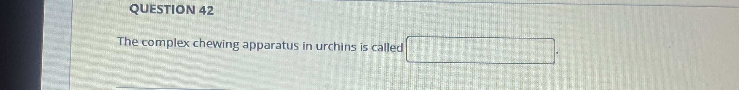 Solved QUESTION 42The complex chewing apparatus in urchins | Chegg.com