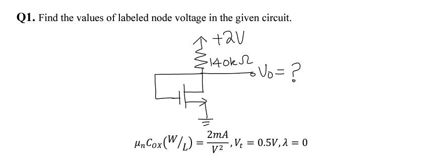 Solved Q1. ﻿Find the values of labeled node voltage in the | Chegg.com