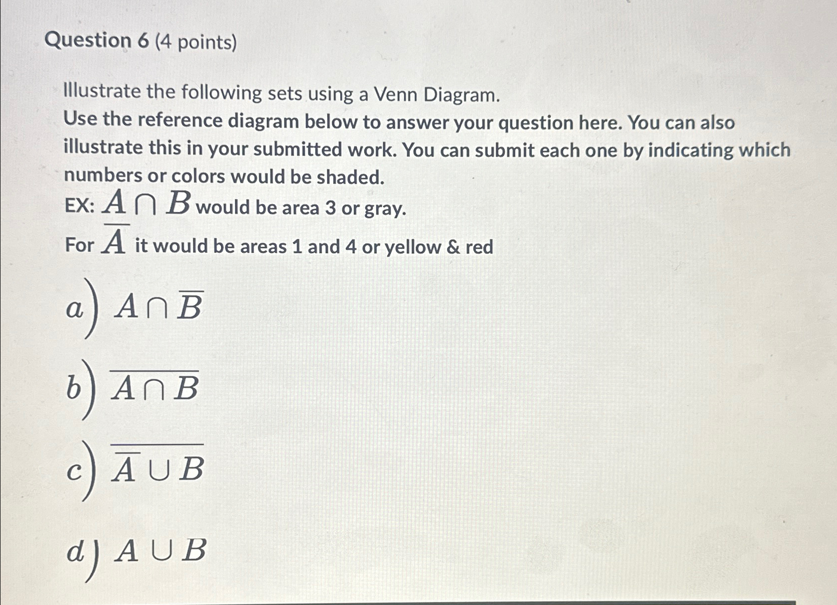 Solved Question 6 (4 ﻿points)Illustrate the following sets | Chegg.com