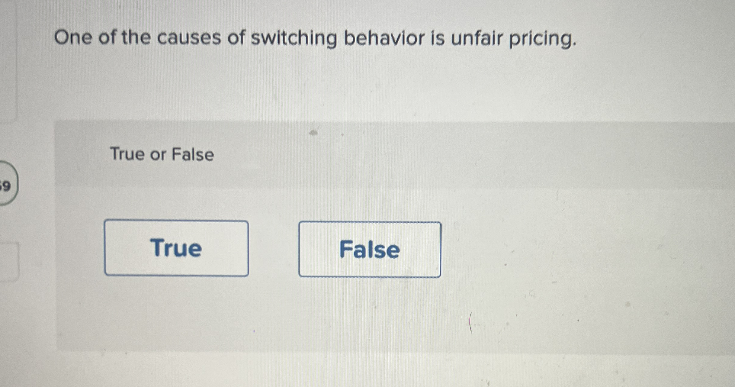 Solved One of the causes of switching behavior is unfair | Chegg.com