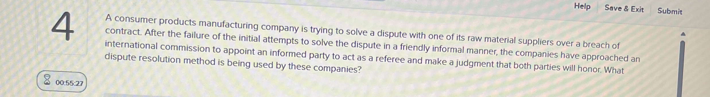 Solved 4HelpSave & ExitSubmitA consumer products | Chegg.com
