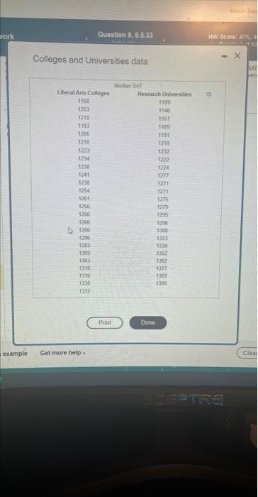 Solved Using the accompanying Colleges and Universities data | Chegg.com