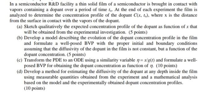 Solved In a semiconductor R\&D facility a thin solid film of | Chegg.com