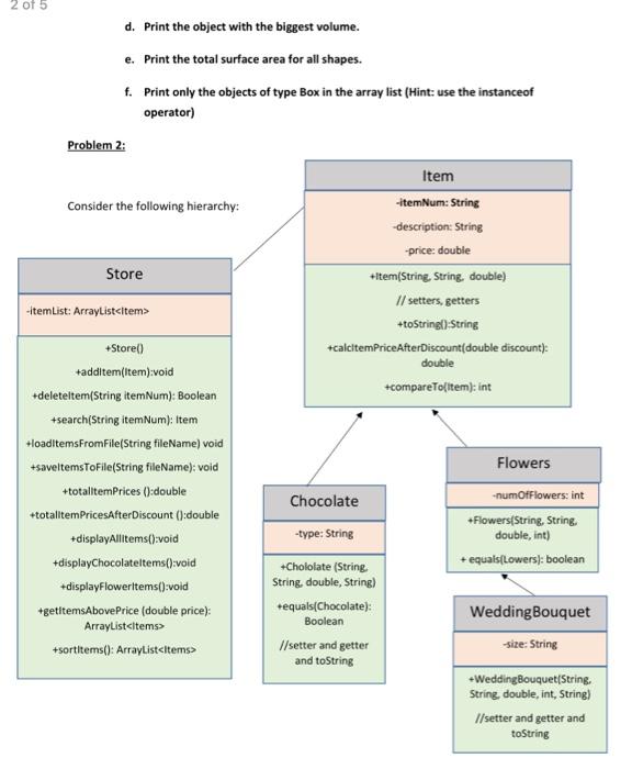 Solved 1. Write the following Parent Class (getVolume() and | Chegg.com