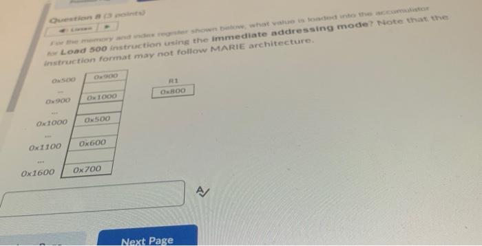 Solved hor Load 500 instruction using the imrmediate | Chegg.com