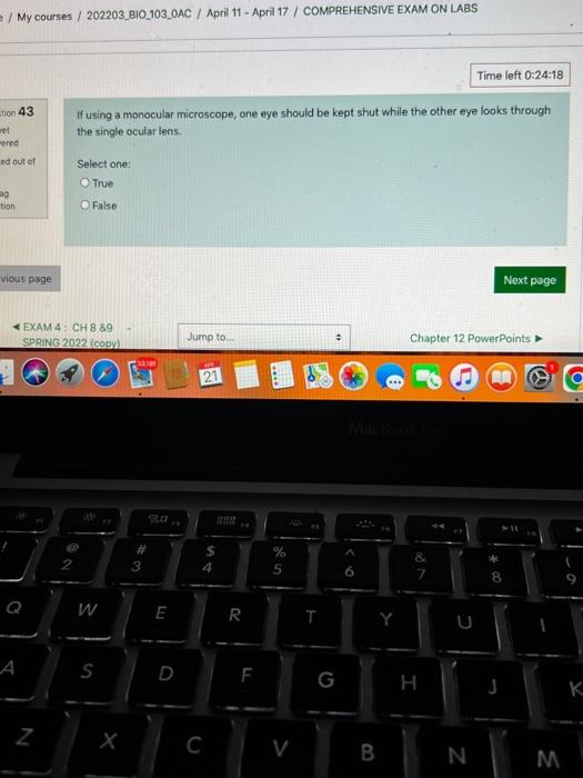 Solved BIO_103_OAC General Biology! Home / My courses / | Chegg.com