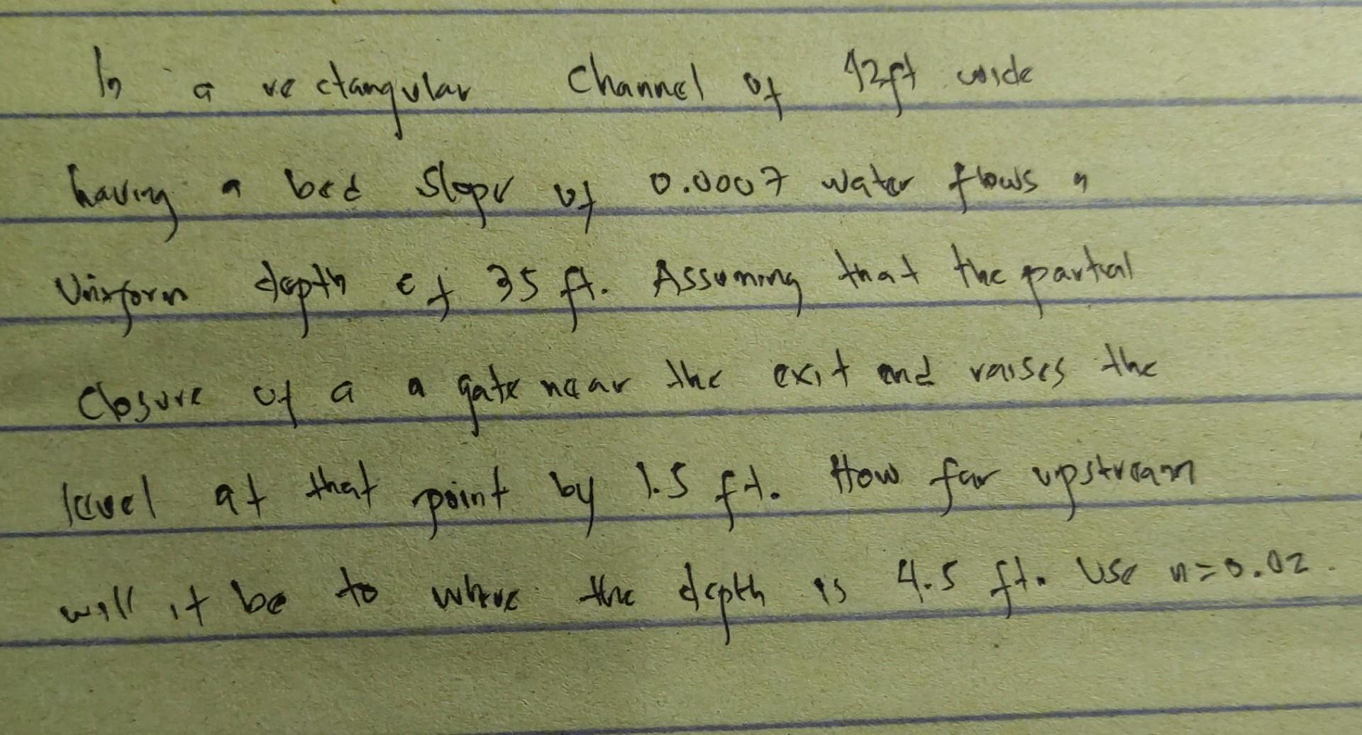 Solved What should be the slope of a planed timber flume | Chegg.com
