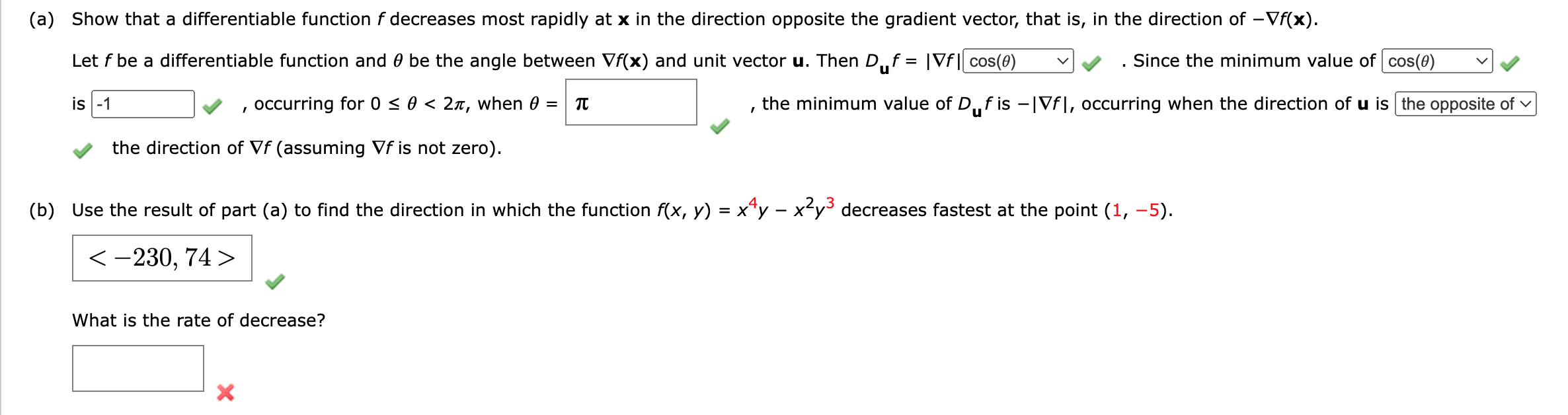 Solved (a) ﻿Show that a differentiable function f ﻿decreases | Chegg.com