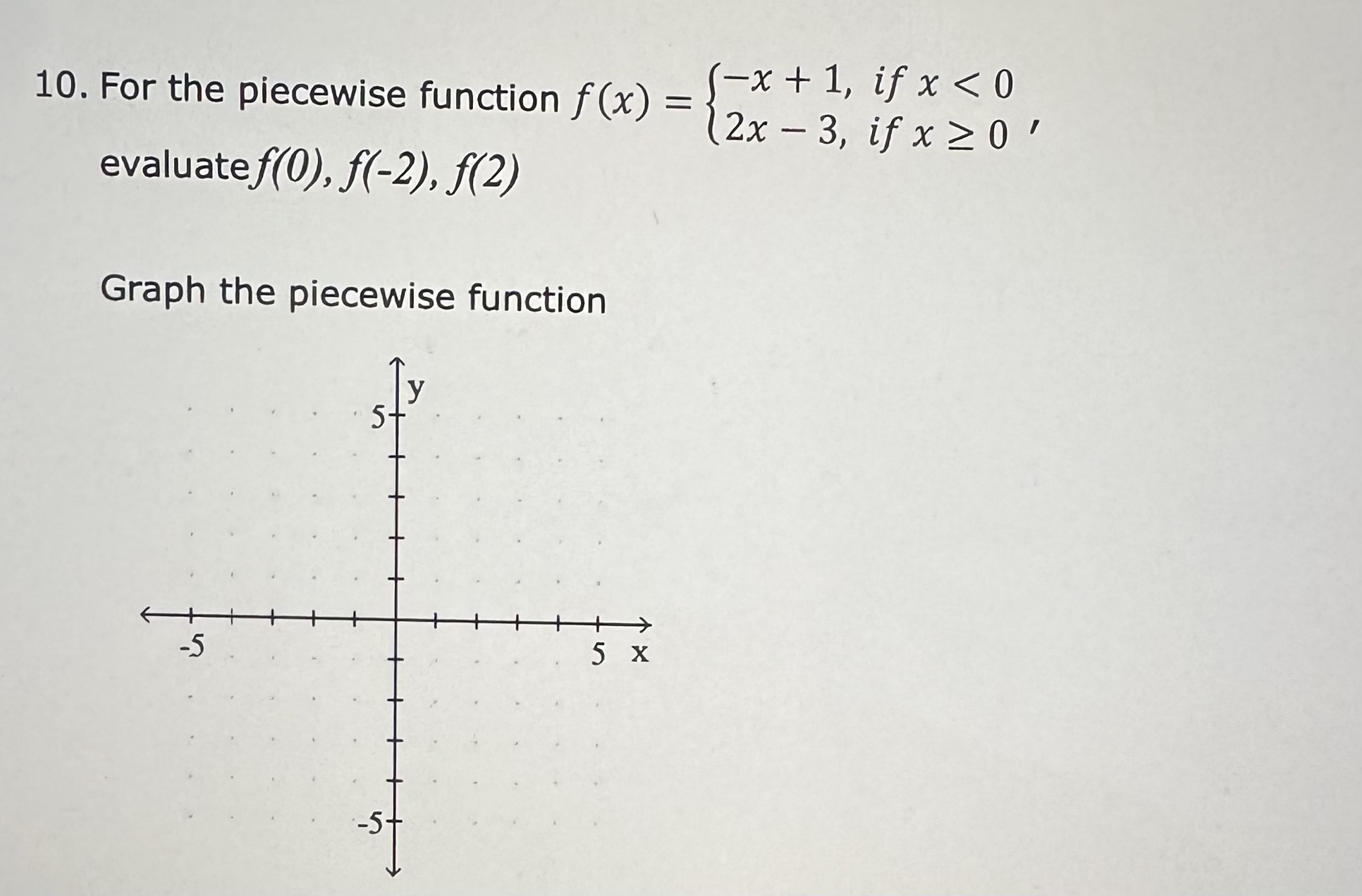 Solved For the piecewise function | Chegg.com