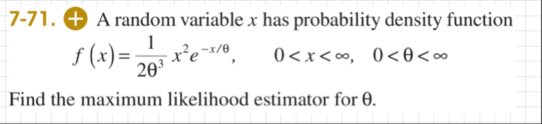 Solved 7-71. ﻿ A random variable x ﻿has probability density | Chegg.com