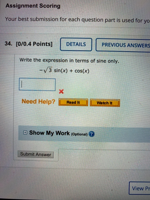 Solved Assignment Scoring Your best submission for each | Chegg.com