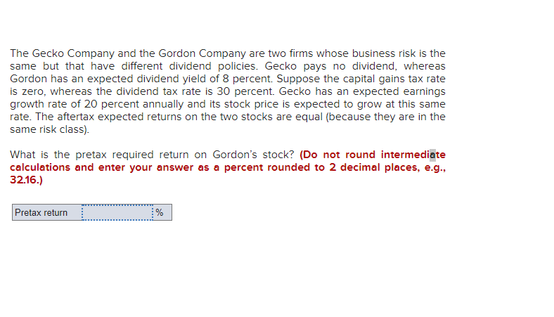 Solved The Gecko Company and the Gordon Company are two | Chegg.com