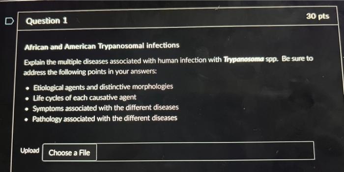 Solved African and American Trypanosomal infections Explain | Chegg.com