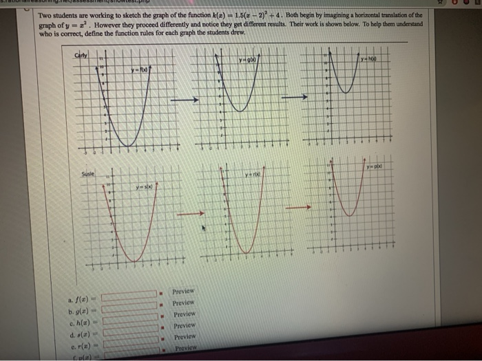 Solved Two students are working to sketch the graph of the | Chegg.com