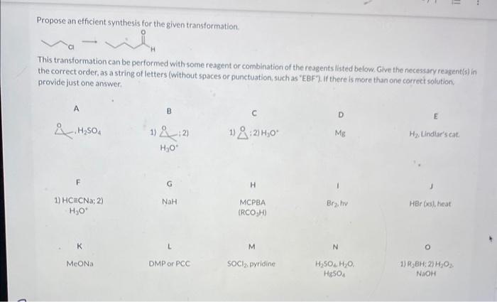 Solved Propose an efficient synthesis for the given | Chegg.com