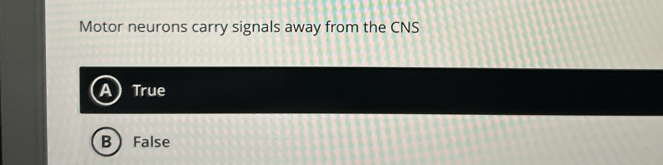 Solved Motor neurons carry signals away from the CNS(A) | Chegg.com