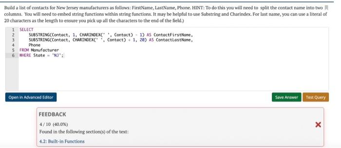 Solved queries do not produce duplicate records unless | Chegg.com