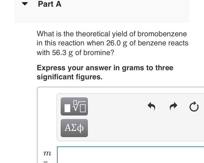 Solved What is the theoretical yield of bromobenzene in this | Chegg.com