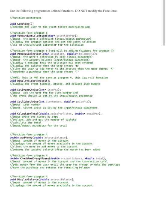 Solved Intro to Programming in C program 7 (larger program) | Chegg.com