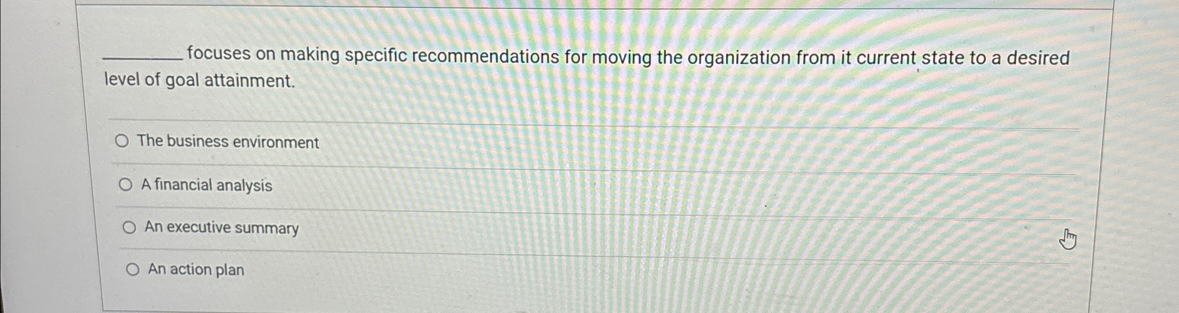 Solved focuses on making specific recommendations for moving | Chegg.com