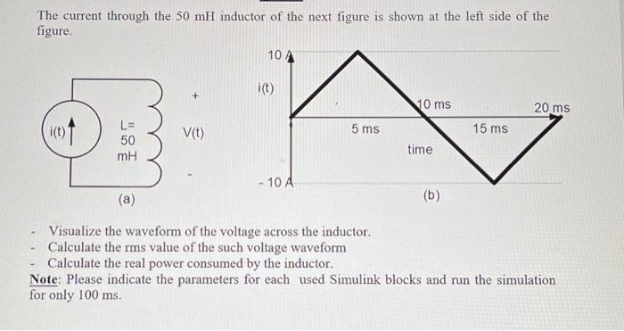 Solved The current through the 50 mH inductor of the next | Chegg.com