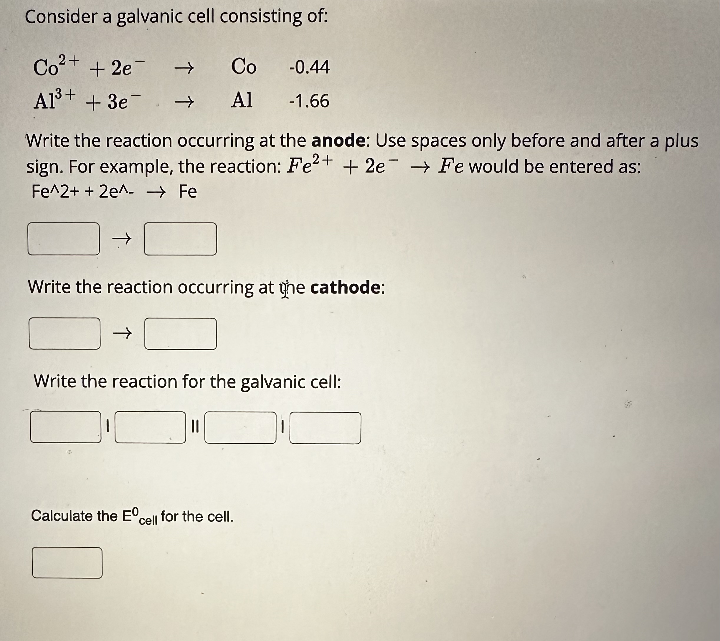 Solved Consider a galvanic cell consisting | Chegg.com