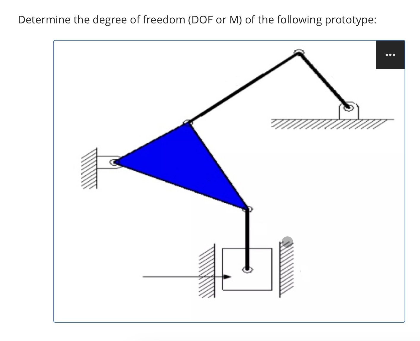 Solved Determine the degree of freedom (DOF or M) ﻿of the | Chegg.com