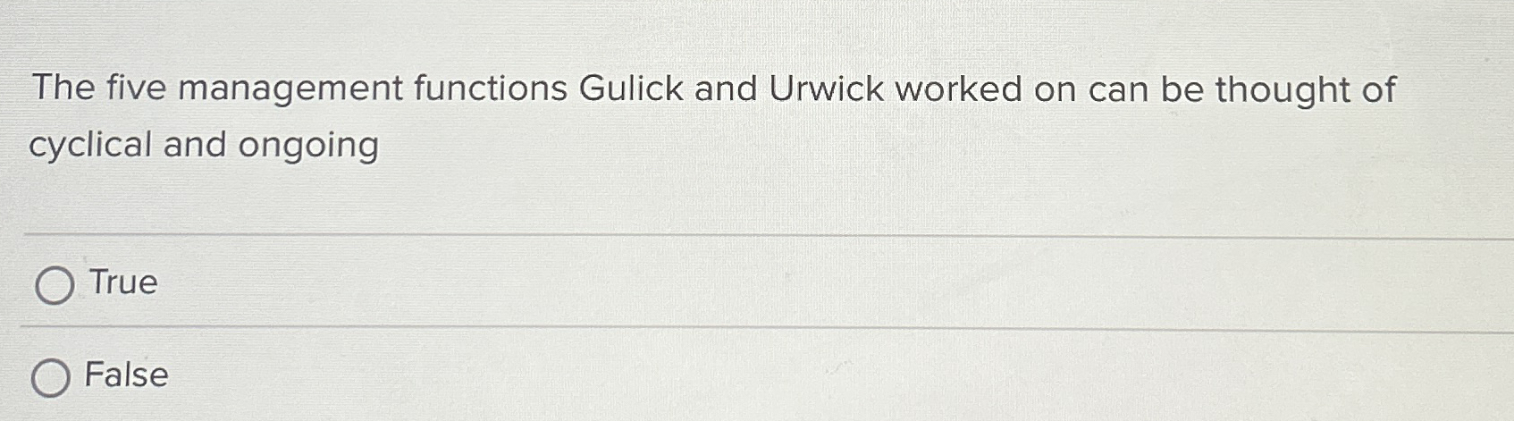 Solved The five management functions Gulick and Urwick | Chegg.com