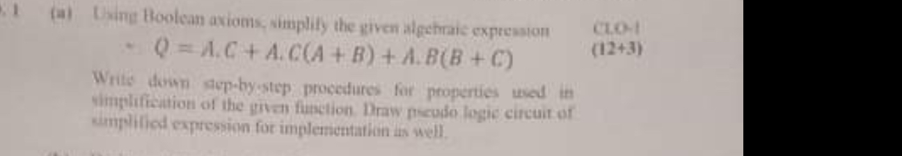 Solved (a) ﻿Uaing Hoolcan axioms, Nimplify the given | Chegg.com
