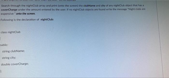 Solved Implement a void function SelectLocation that will | Chegg.com